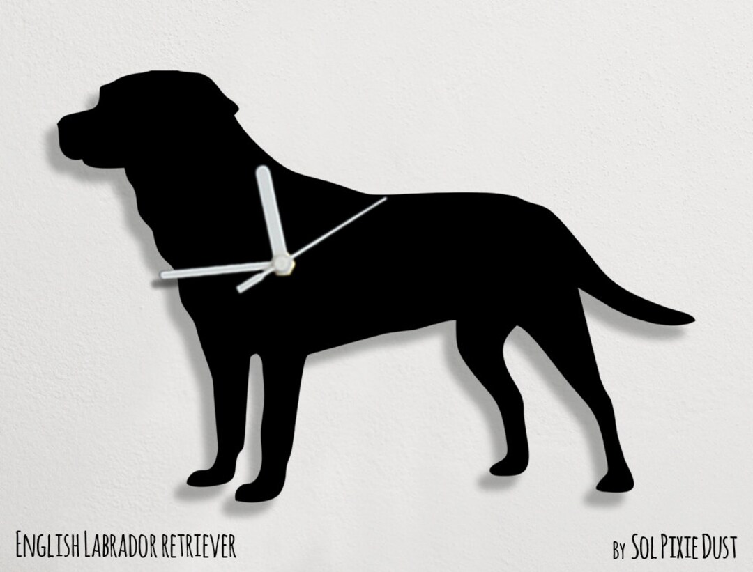 English Labrador Retriever Dog - Wall Clock Silhouette - Etsy