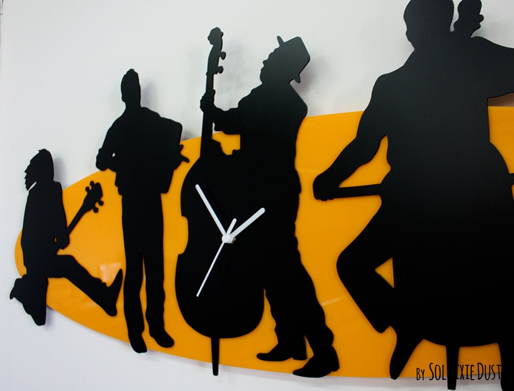 Jazz Band Big Wall Clock | Etsy