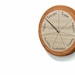 Wooden Round Clock Natural Wood Face Week Days Clock Laser Engraved Day ...
