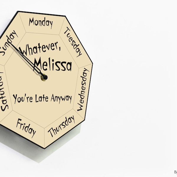 Retirement Clock With Days of the Week - Etsy