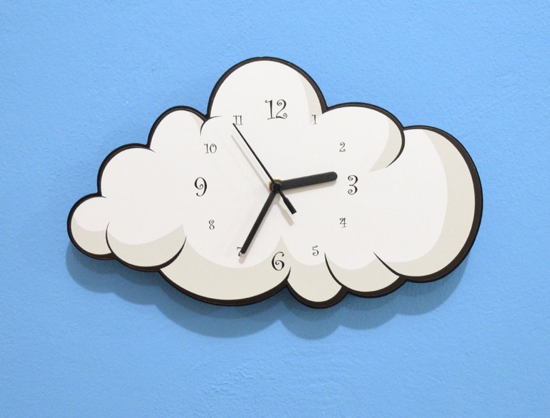Cloud - Wall Clock - Etsy