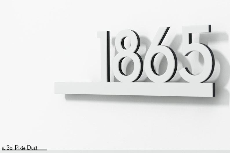 Modern House Numbers White With Black Acrylic Contemporary - Etsy