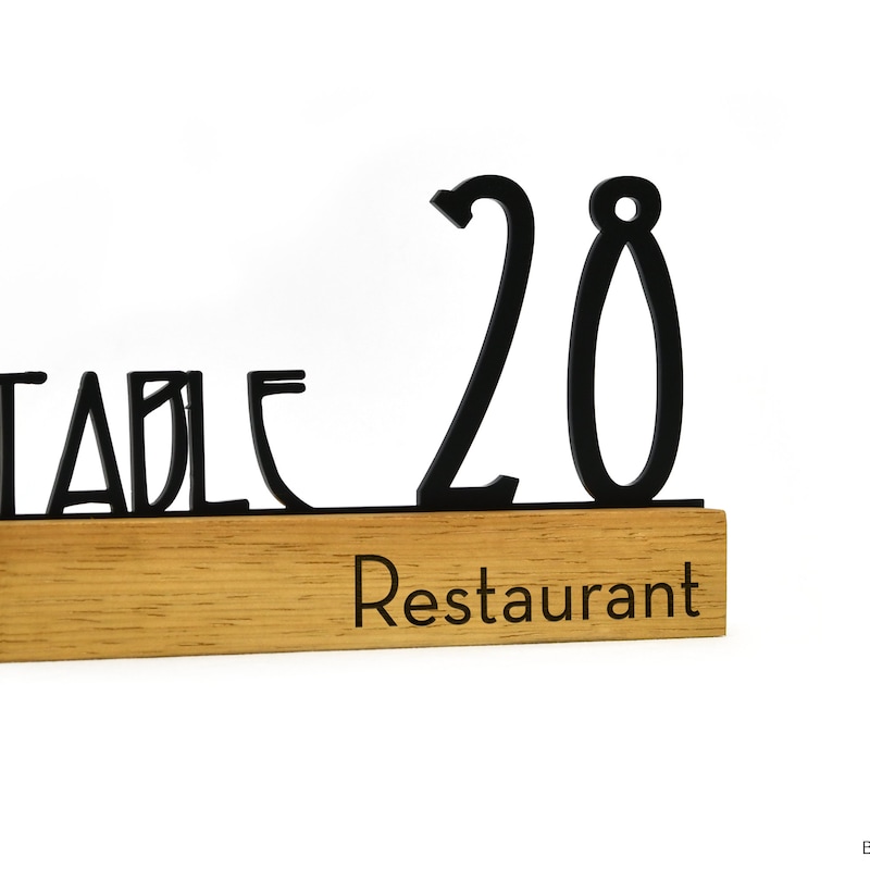 Wood Table Number - Etsy