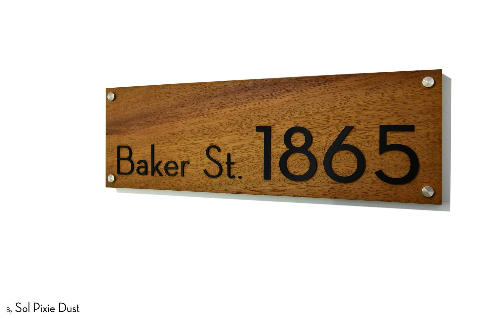 Modern House Numbers Solid Wood Iroko Africa Teak Signs - Etsy