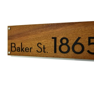 Modern House Numbers Solid Wood Iroko Africa Teak Signs | Etsy