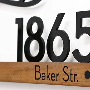 Modern House Numbers - Tree 02 Wooden & Acrylic Signs - African Teak ...