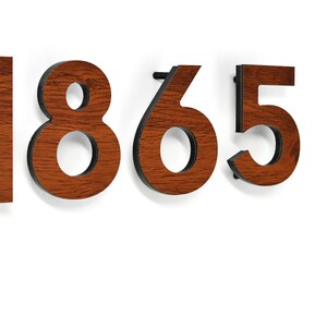 Modern House Numbers Letters Red Oak Aluminum Mailbox - Etsy