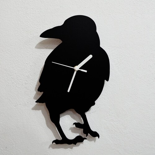 Crow Silhouette Wall Clock - Etsy