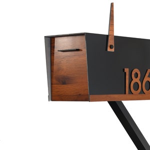 Contemporary Post Mounted Mailbox Aluminum Black Body With - Etsy