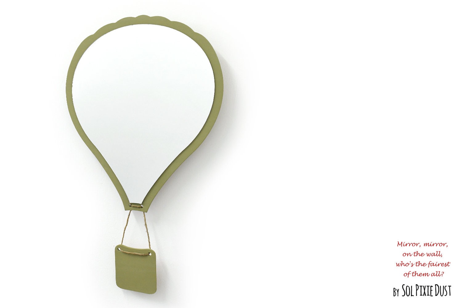 Safety Mirror Hot Air Balloon Olive with LED light Wall | Etsy