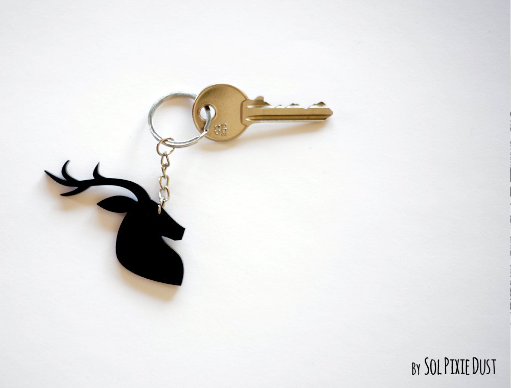 Keyring - Deer Silhouette - Etsy