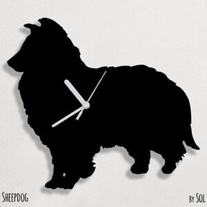 Shetland Sheepdog - Wall Clock Silhouette - Etsy