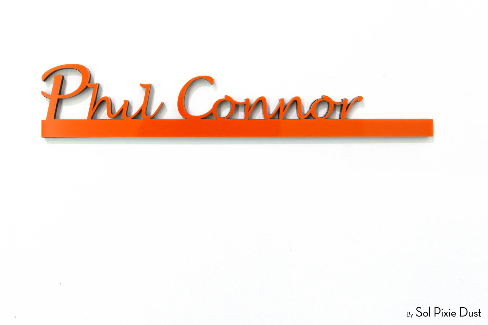 Office Door Name Plate Orange Acrylic Custom Wall Mounted - Etsy