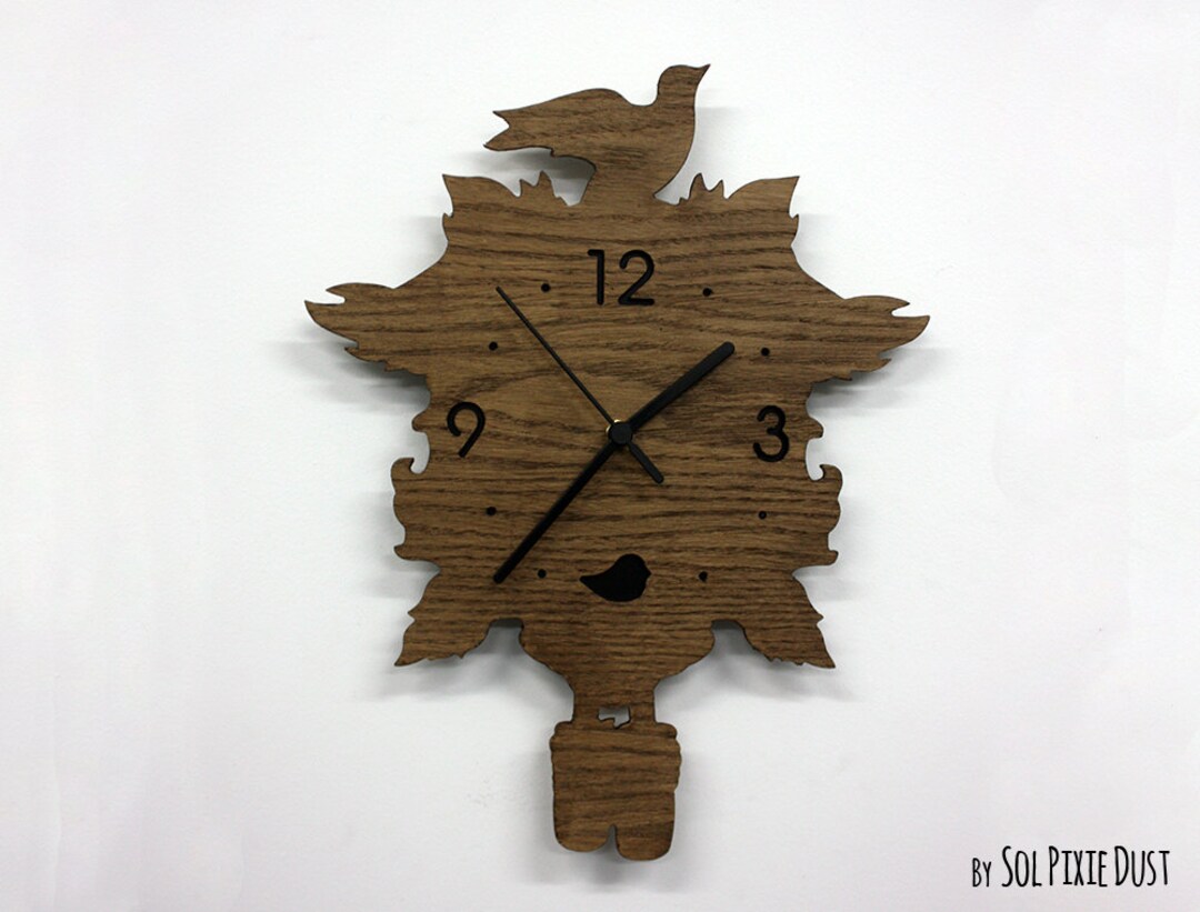 Bird Modern Cuckoo Clock - Wooden Wall Clock - Etsy