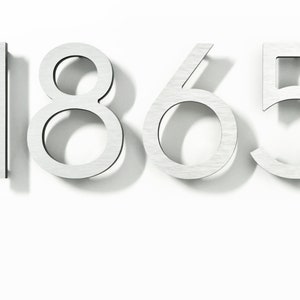 Modern House Numbers Letters Brushed Silver Aluminum - Etsy
