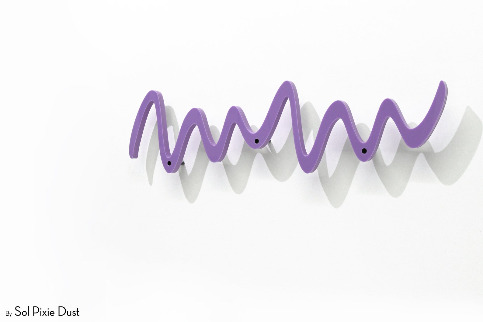 Modern Decorative Wall Hook Purple Zick Zack Coat Rack - Etsy