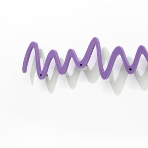 Modern Decorative Wall Hook, Purple Zick - Zack, Coat Rack - Wall Mount ...