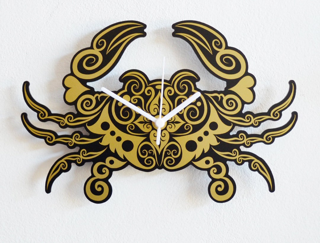 Tribal Crab - Wall Clock - Etsy