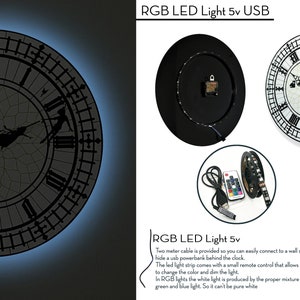 Moon Phase Wall Clock - Lunar Cycle - Round Blue - Moon Phase Tracker ...