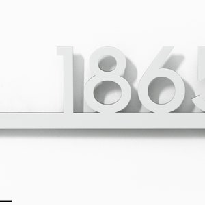 Modern House Numbers - White With Black Acrylic - Contemporary Home ...