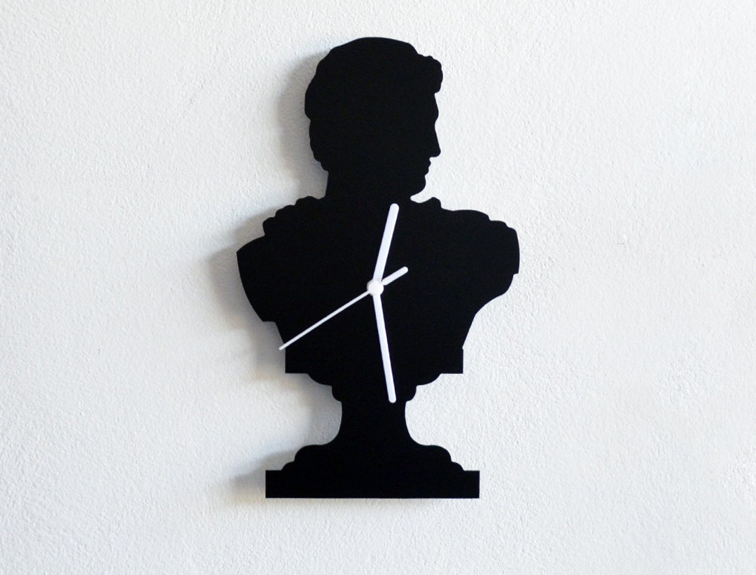 Greek Statue Bust Silhouette Wall Clock - Etsy