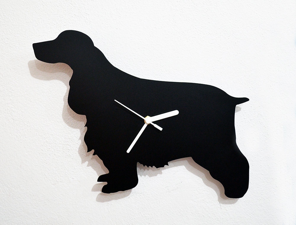 Cocker Spaniel Dog Wall Clock Silhouette - Etsy