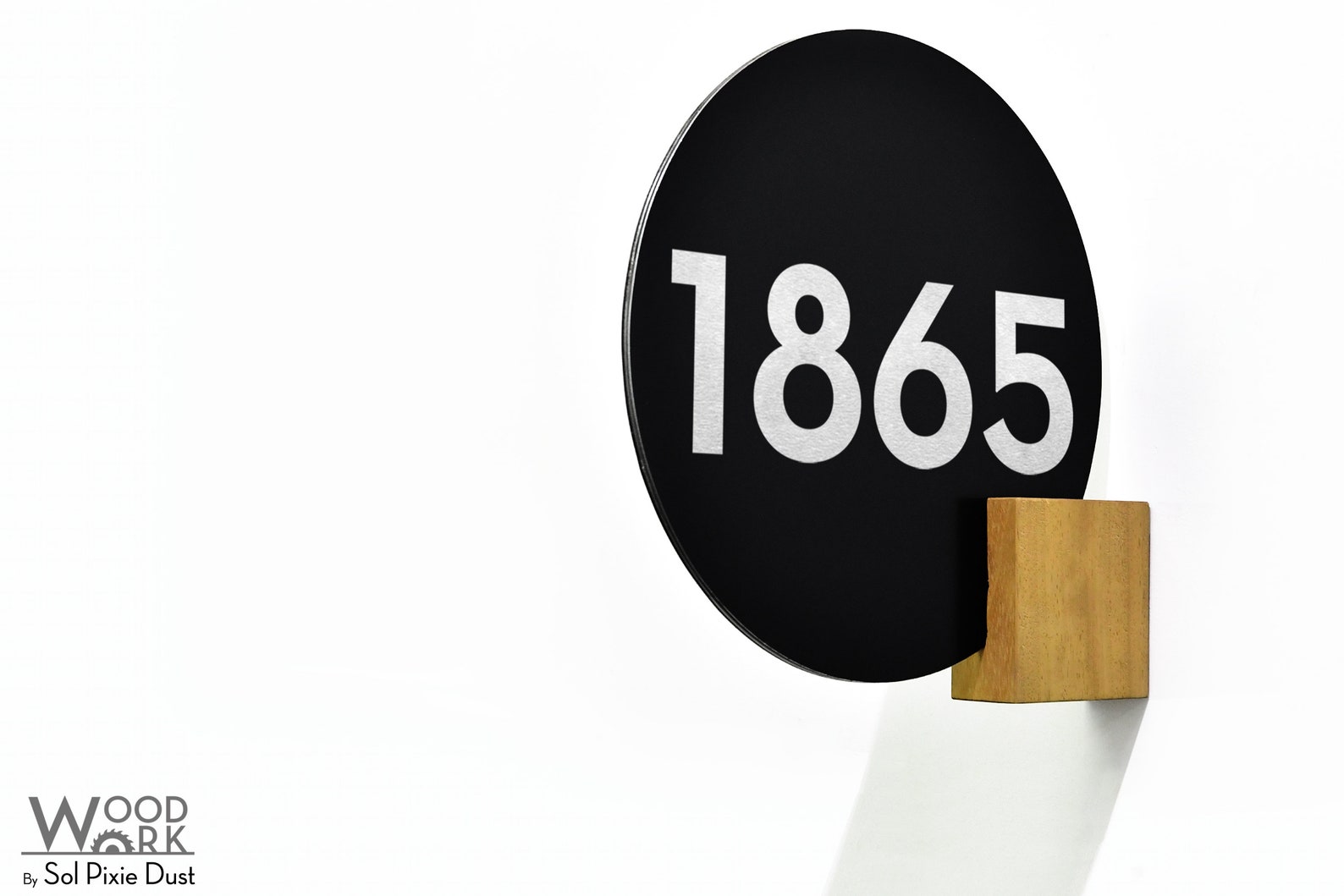 Modern Projecting Sign Round Black Aluminum ACP and Fiber - Etsy