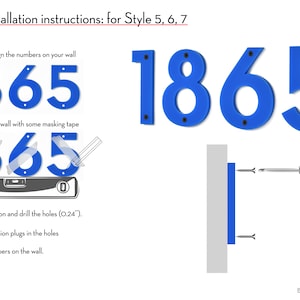 Modern House Numbers Letters - Red Acrylic - Mailbox Numbers - Home ...