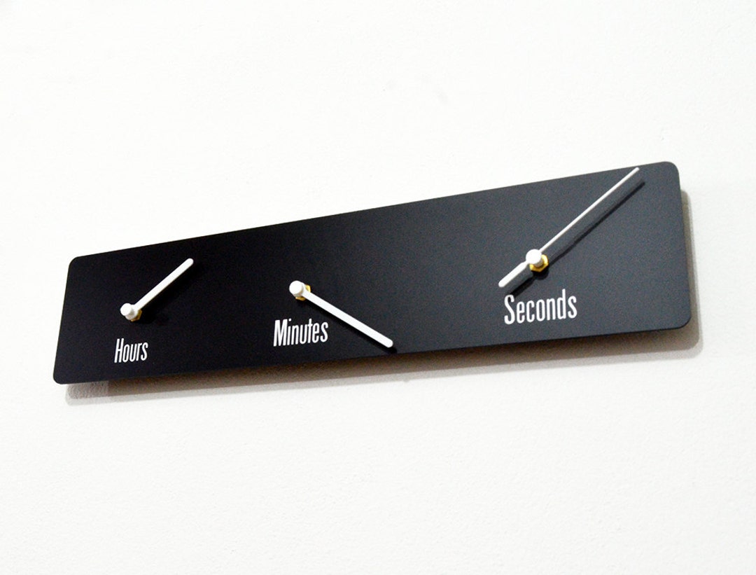 Hour Minutes Seconds - Wall Clock - Etsy
