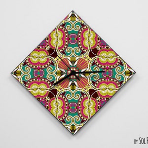 Psychedelic Mandala Kaleidoscope Retro Optical Illusion Wall Clock - Etsy