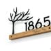 Modern House Numbers Tree 02 Wooden & Acrylic Signs African Teak Iroko ...