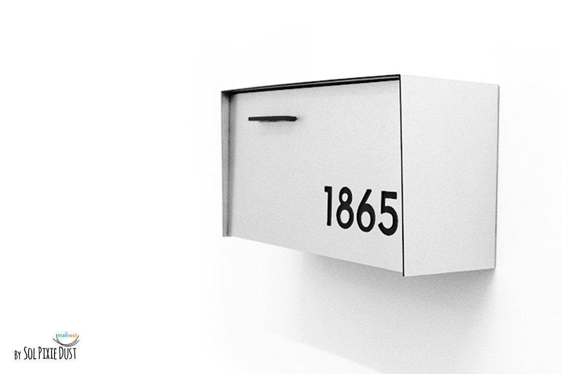 Mailbox With Brushed Aluminum Face and Body and Black Acrylic - Etsy