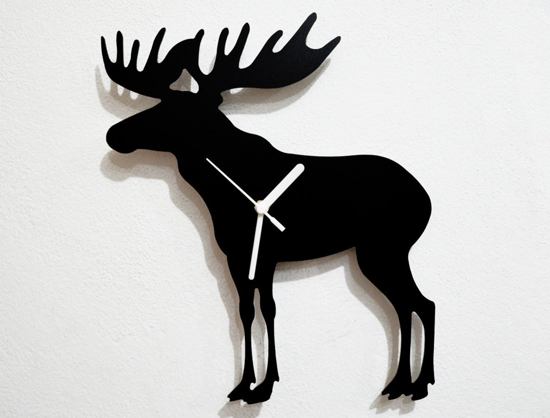 Moose Silhouette - Wall Clock - Etsy