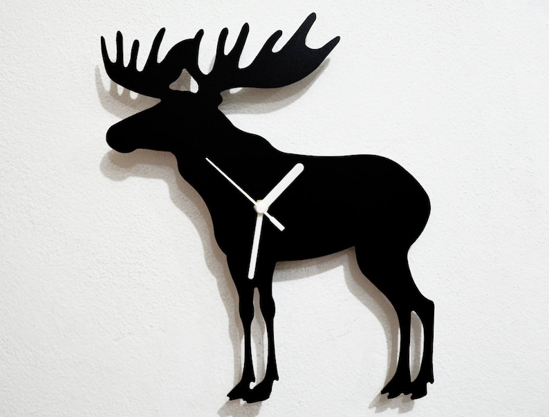 Moose Silhouette Wall Clock - Etsy