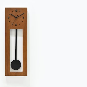 Bluntly Modern Design Solid Iroko Wood - Grandfather Pendulum - Wall ...