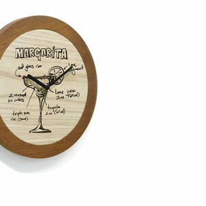 Wooden Round Clock - Laser Engraved - Simple Solid Wood Clock - Bar ...