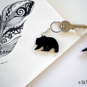 Key Chain - Bear Silhouette - Etsy