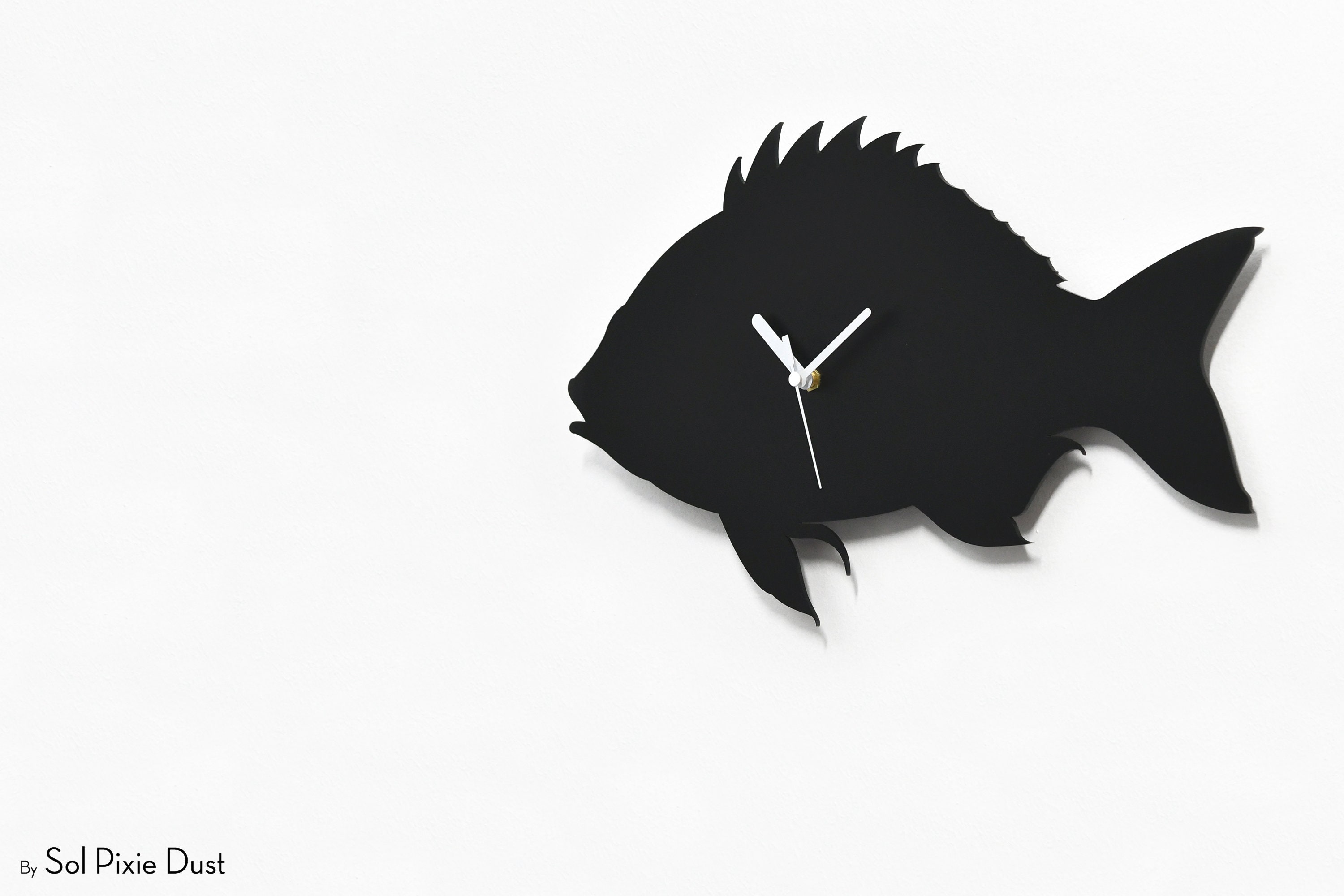 Carp Fish Silhouette Wall Clock - Fish Wall Decor - Fish Clock - Lake ...