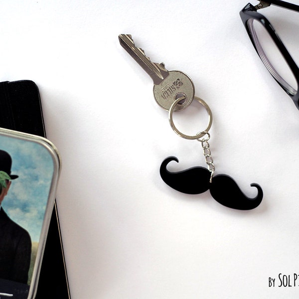 Mustache Keychain - Etsy
