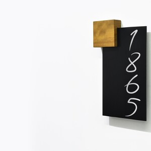 Modern Wall Hanging Number Sign - Black Aluminum (ACP), Fiber Laser ...