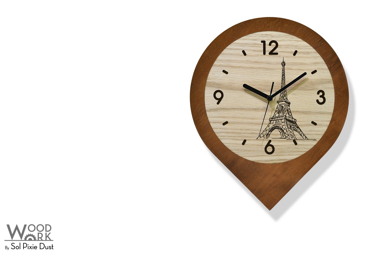 Pin Clock Laser Engraved Simple & Trendy Decor Wall Mount - Etsy