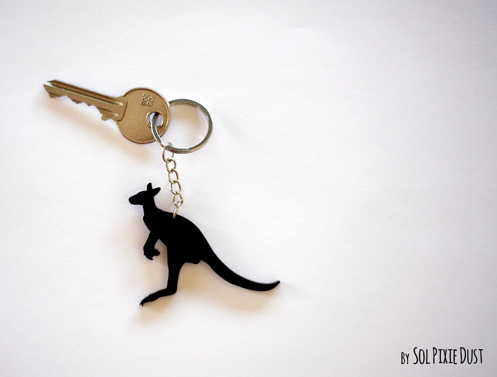 Key chain Kangaroo Silhouette | Etsy