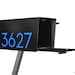 Contemporary Post Mount Mailbox / Aluminum Black Body and Blue - Etsy