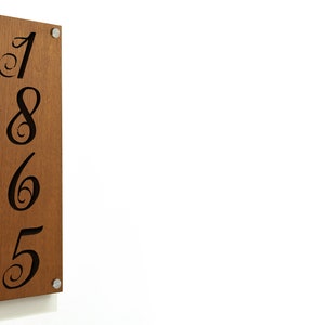 Modern House Numbers Vertical Solid Wood African Teak Iroko | Etsy
