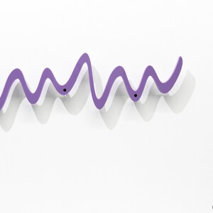 Modern Decorative Wall Hook, Purple Zick - Zack, Coat Rack - Wall Mount ...