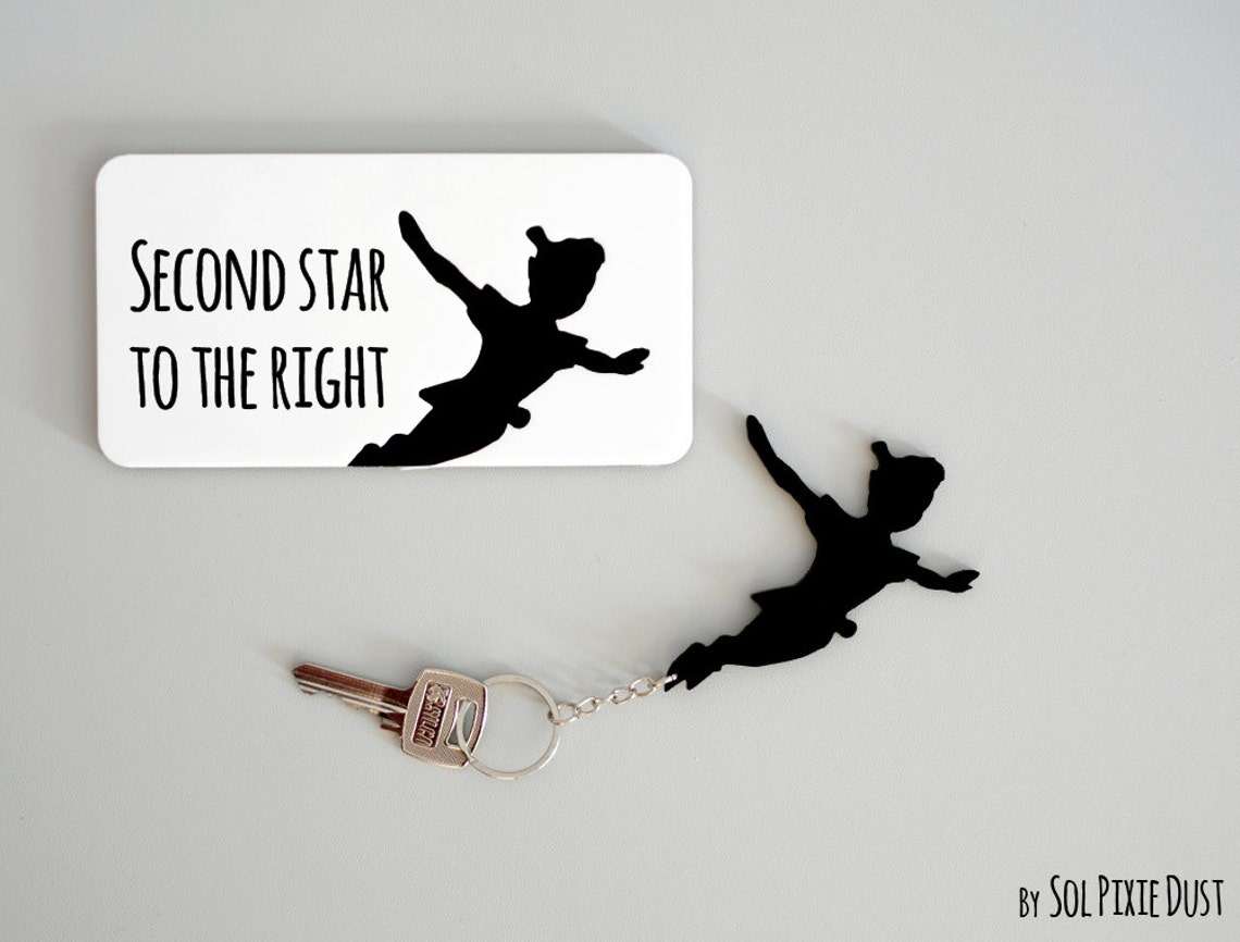 Peter Pan "second Star to the Right" - Key Holder _ Key Chain - Etsy