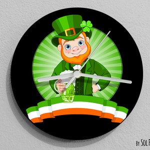 St. Patrick's Day Wall Clock - Kids Nursery Room, Teens Room, Baby Room ...
