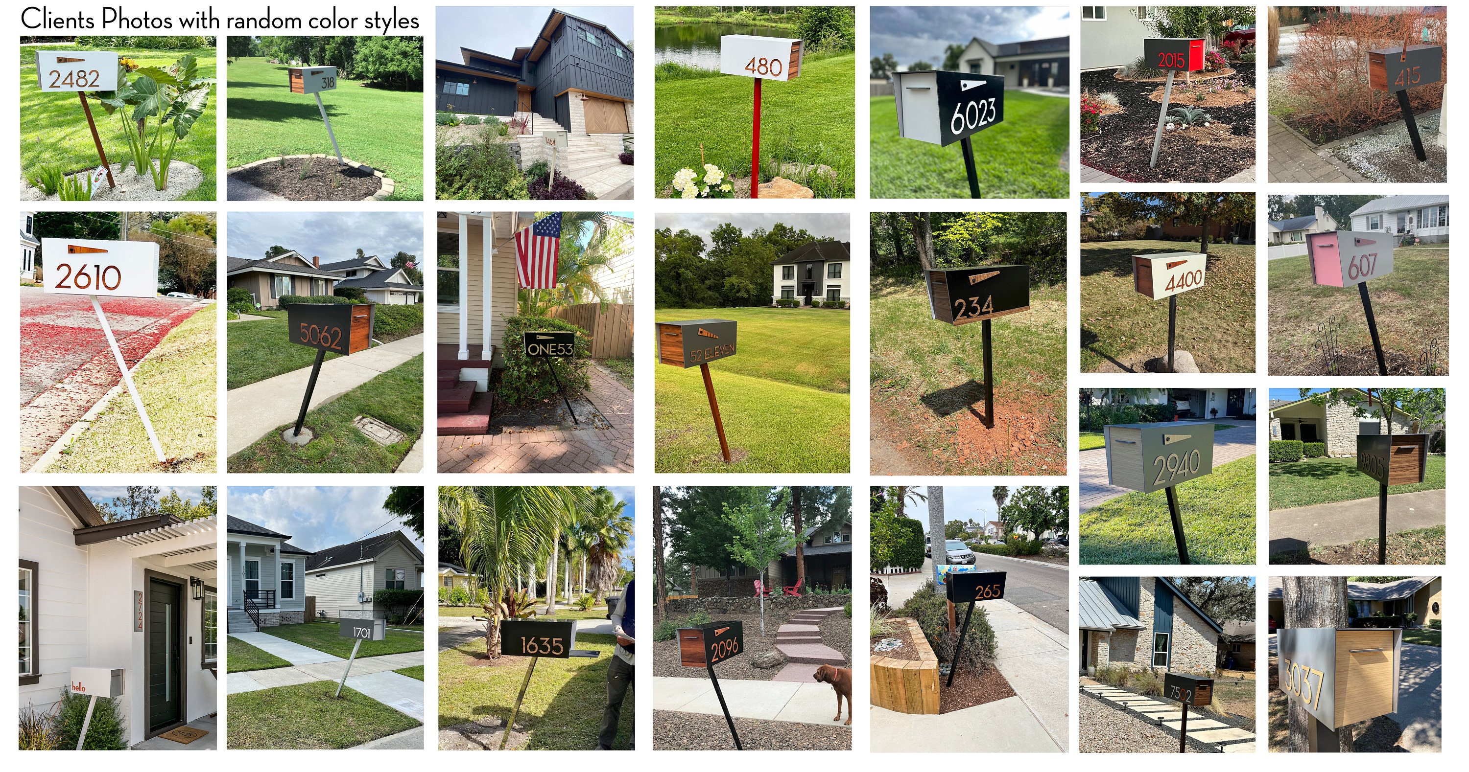 Contemporary Post Mounted Mailbox - Aluminum Black Body and Aluminum ...