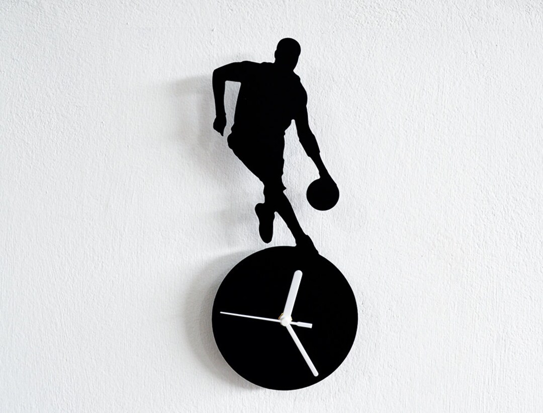 Basketball Silhouette Wall Clock - Etsy