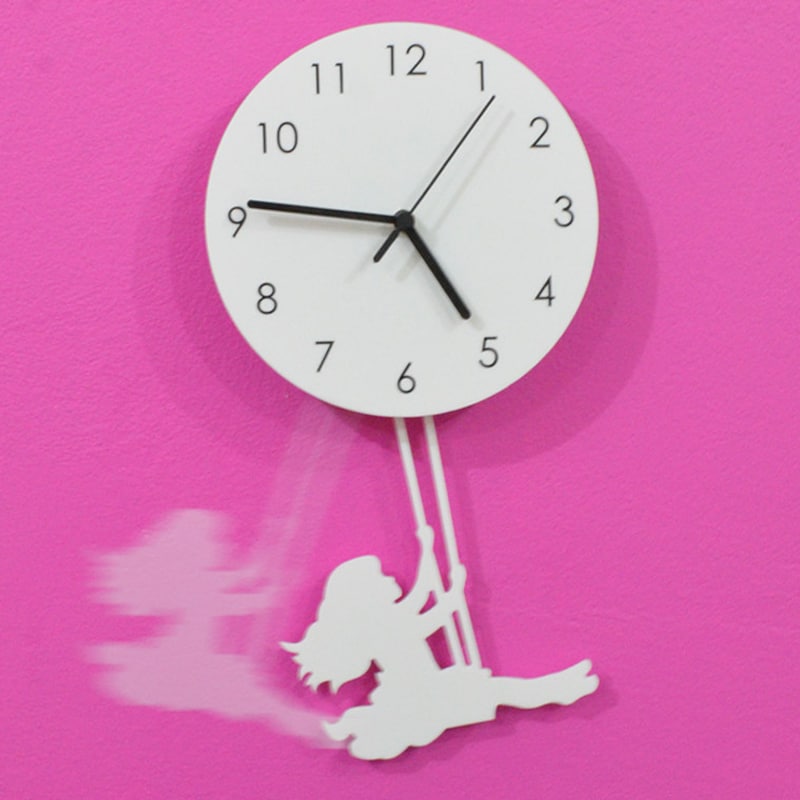 Swinging Girl Clock - Etsy
